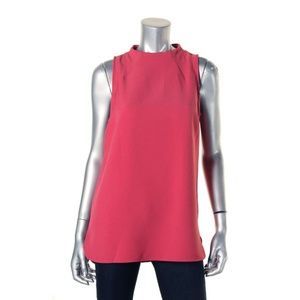 Alfani | Tops | Nwt Alfani Pink Solid High Neck Hilo Hem Tank Top ...
